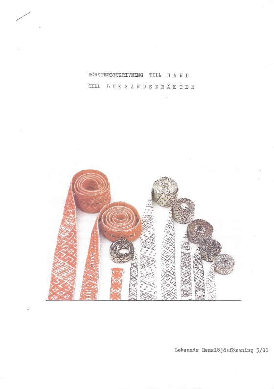 Vavstuga Mönsterbeskriving (Band patterns from Leksand's costumes)