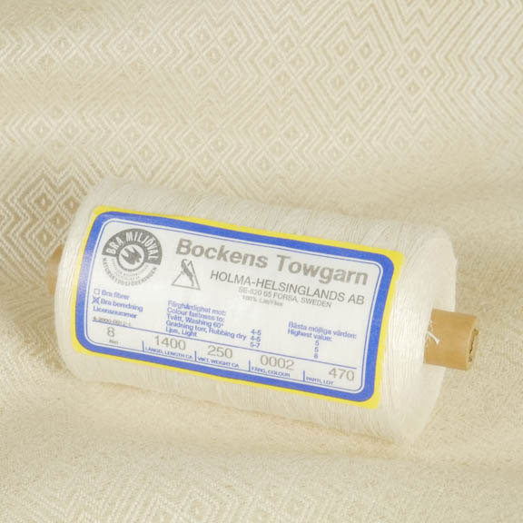 Vavstuga 8/1 Tow linen - HALF BLEACHED